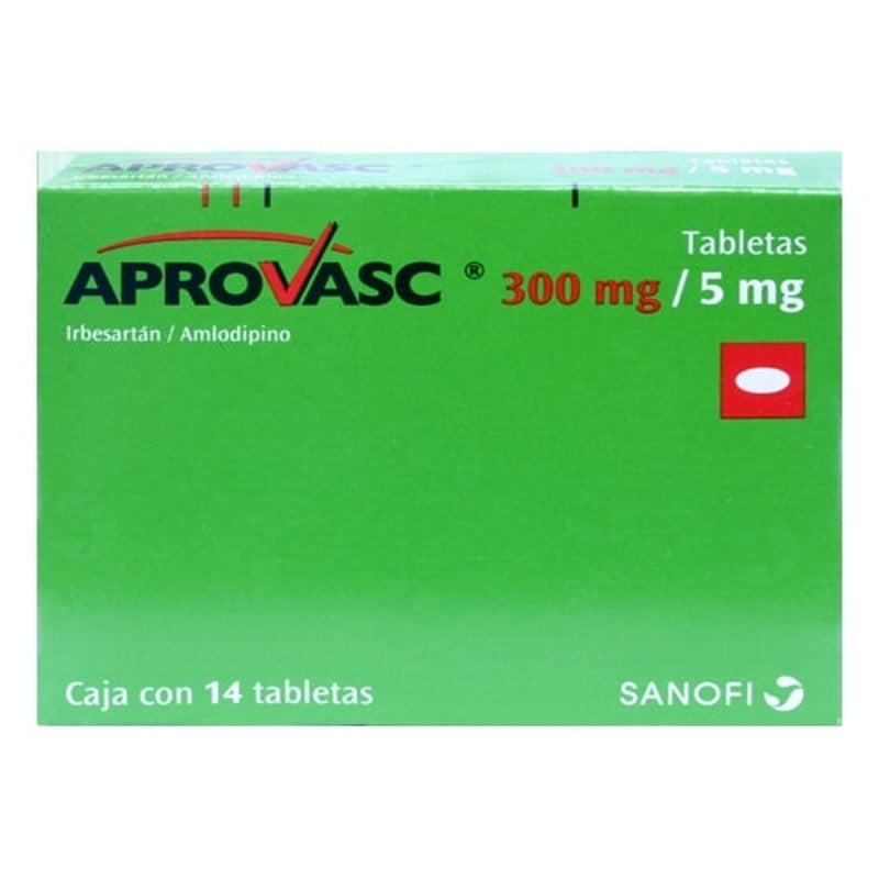 Aprovasc 300 / 5 Mg Con 14 Tabletas