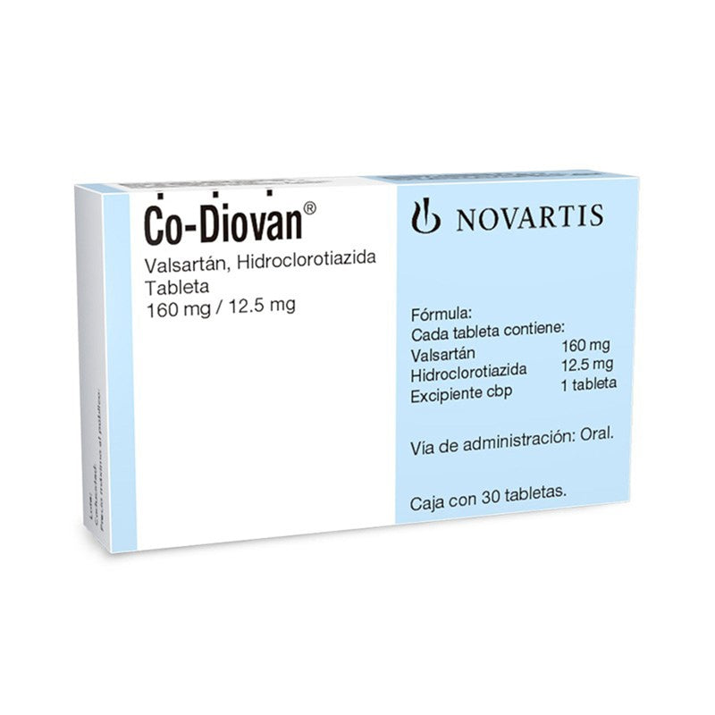 Codiovan 160 / 12.5 Mg Con 30 Tabletas