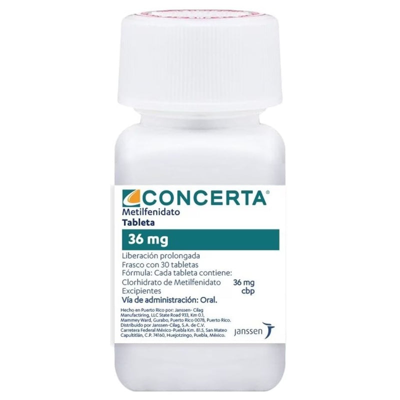 Concerta 36 Mg Con 30 Tabletas