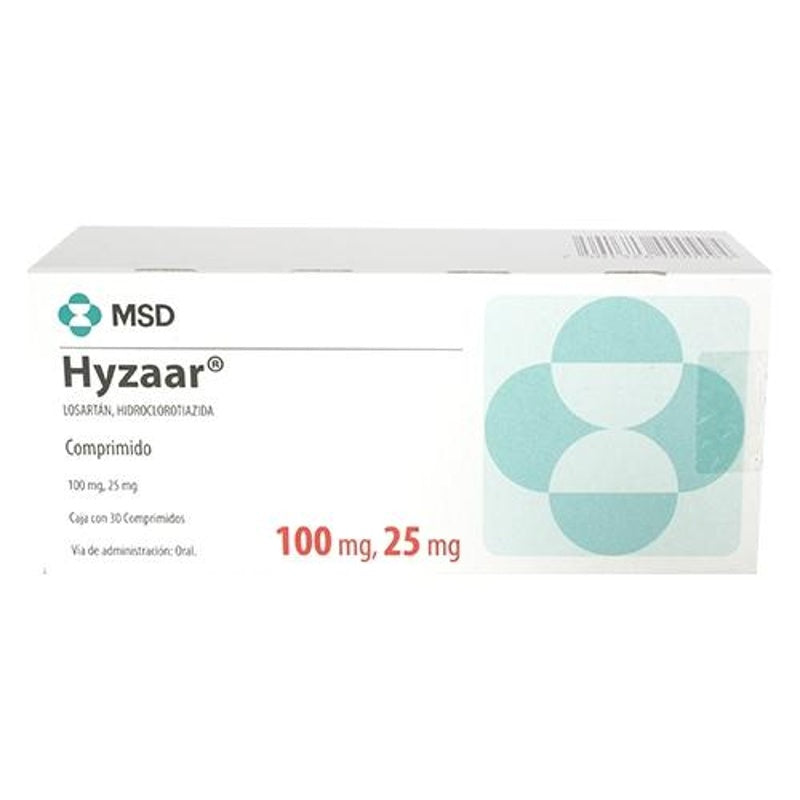 Hyzaar 100 / 25 Mg Con 30 Comprimidos
