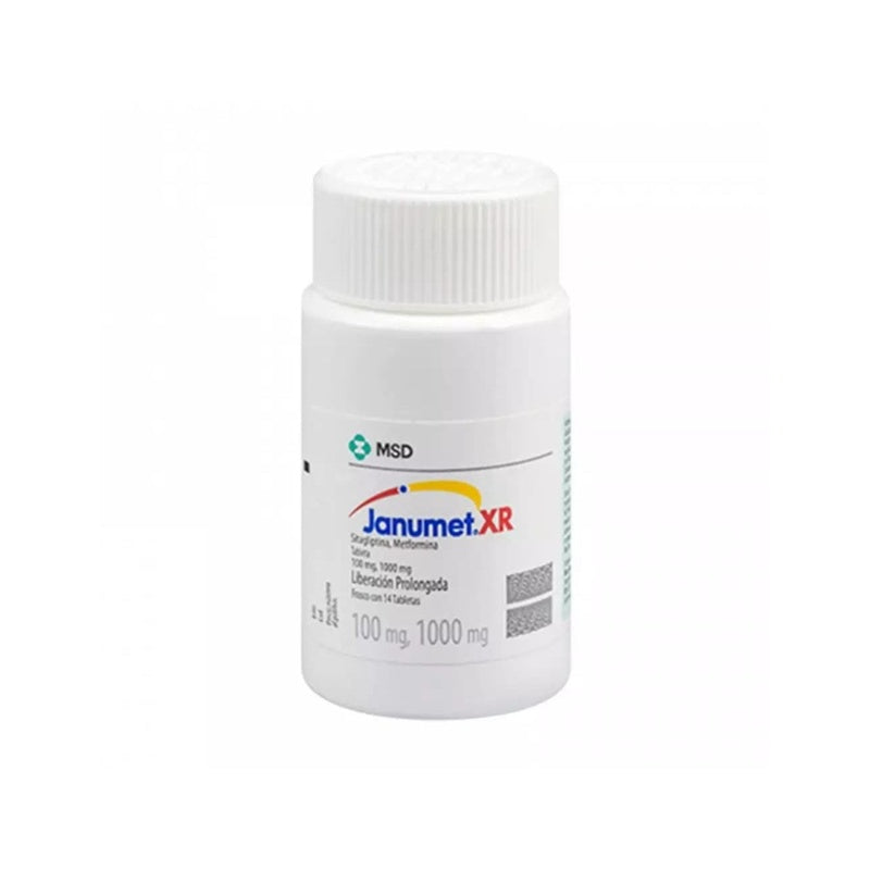 Janumet Xr 100 / 1000 Mg Con 14 Tabletas Liberación Prolongada