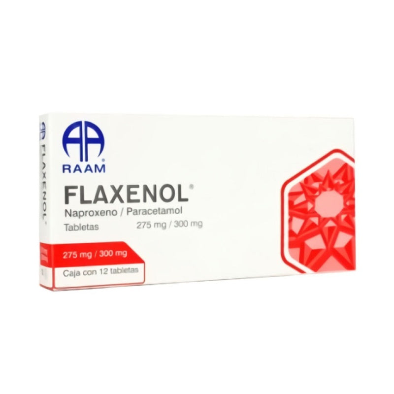 Naproxeno / Paracetamol 275 / 300 Mg Con 12 Tabletas Flaxenol