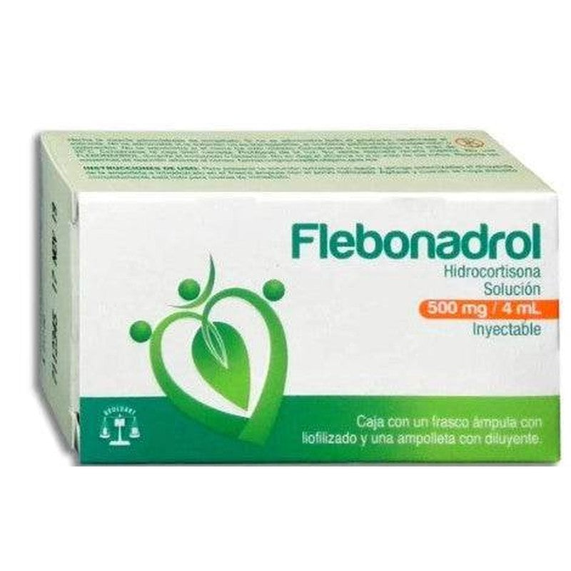 Hidrocortisona 500 Mg / 4 Ml 4 Ml Frasco ámpula Flebonadrol