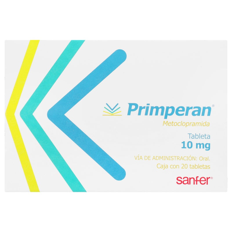 Primperan 10 Mg Con 20 Tabletas