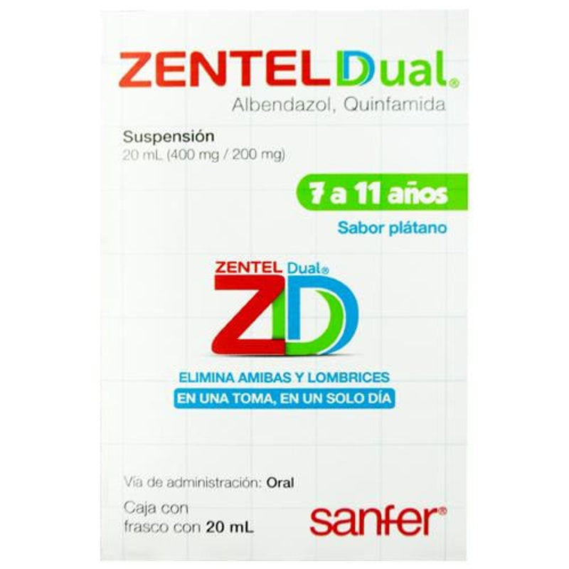 Zentel Dual 400 / 200 Mg 20 Ml Suspensión